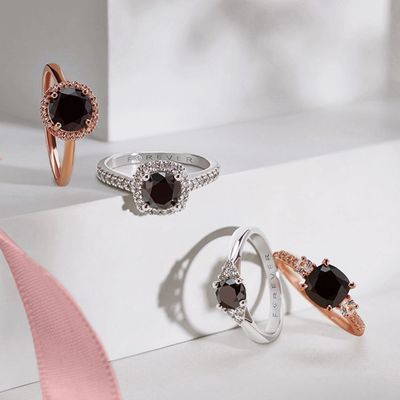 Sterns black diamond rings